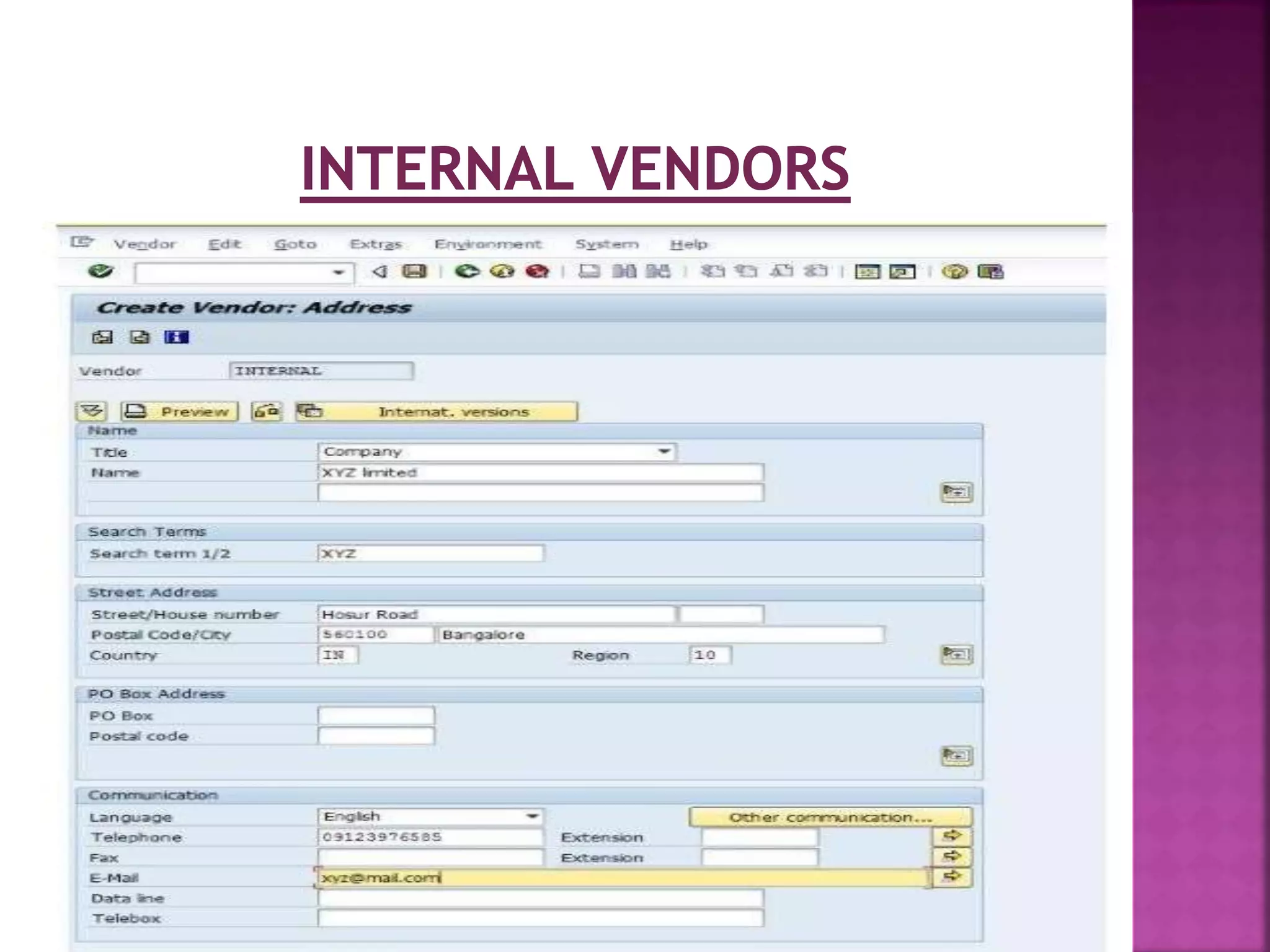 SAP MM Vendor master | PPTX