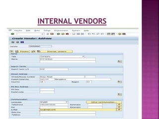 SAP MM Vendor master | PPTX