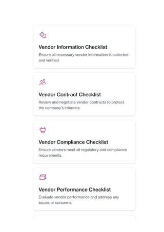 A simple and comprehensive vendor onboarding and compliance checklist ...