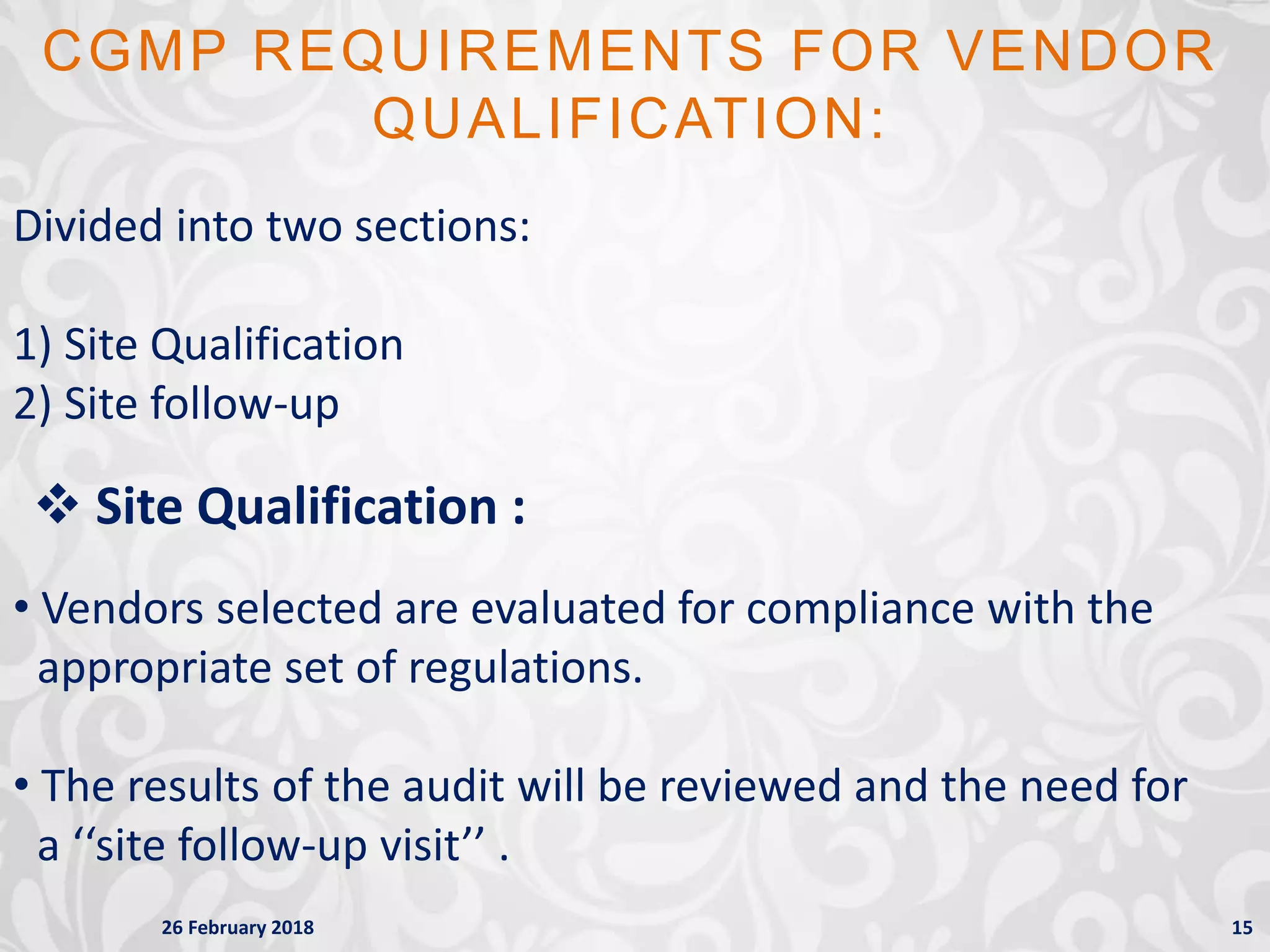 Vendor qualification | PPTX