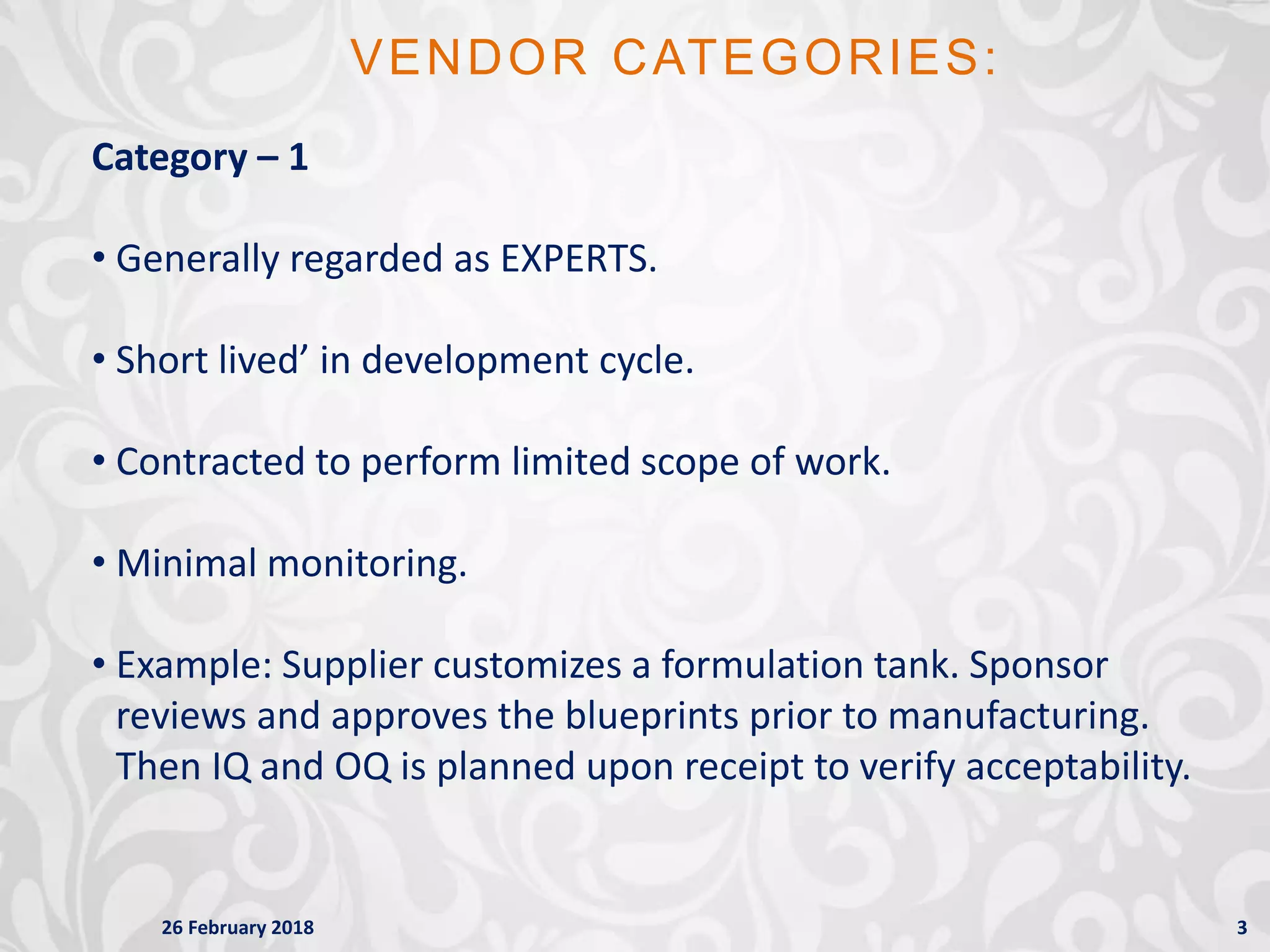 Vendor qualification | PPTX