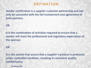 Vendor qualification | PPTX