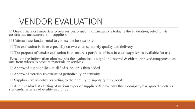 Vendor qualification | PPTX