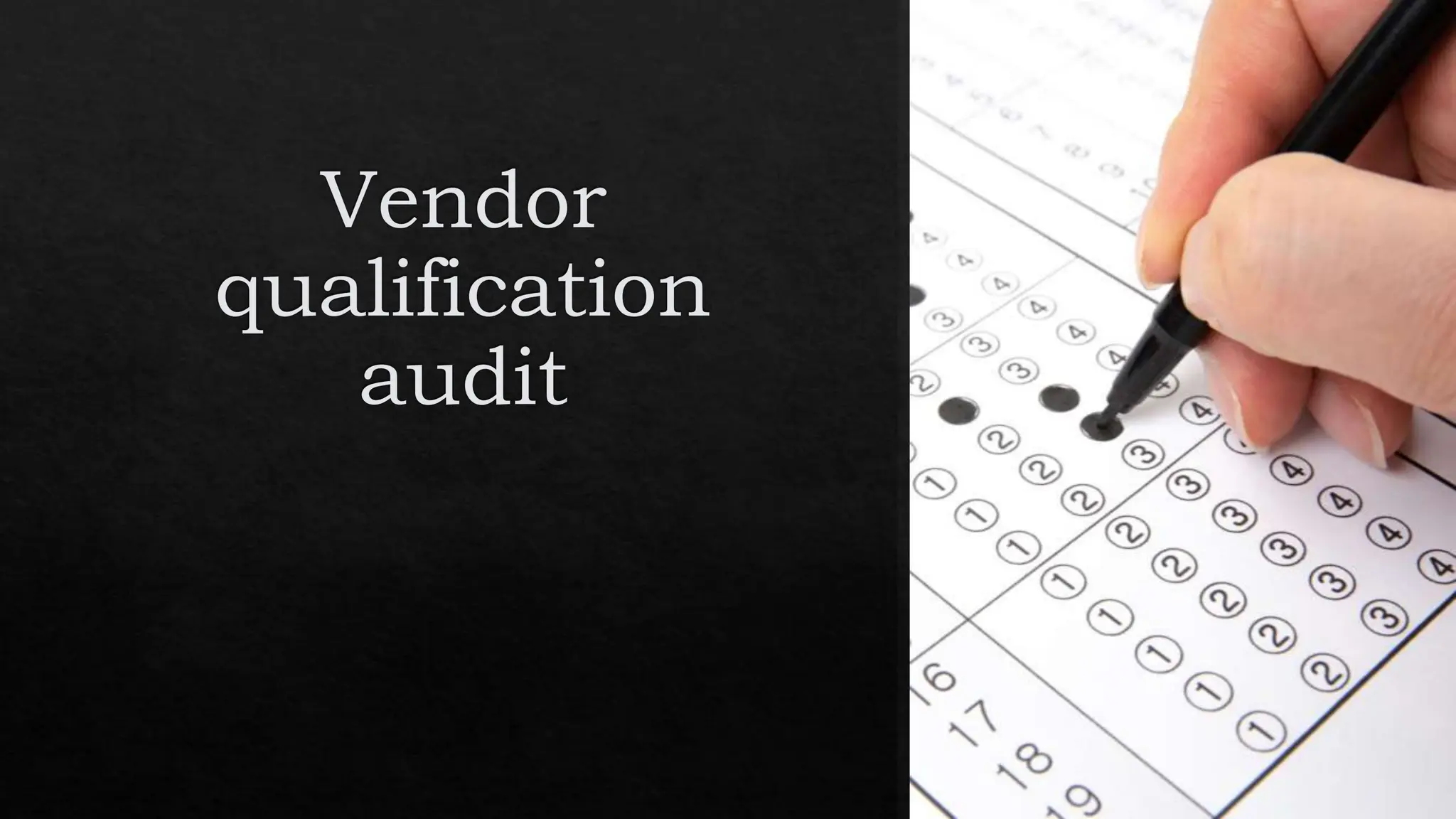 Vendor qualification audit with eAuditor | PPTX
