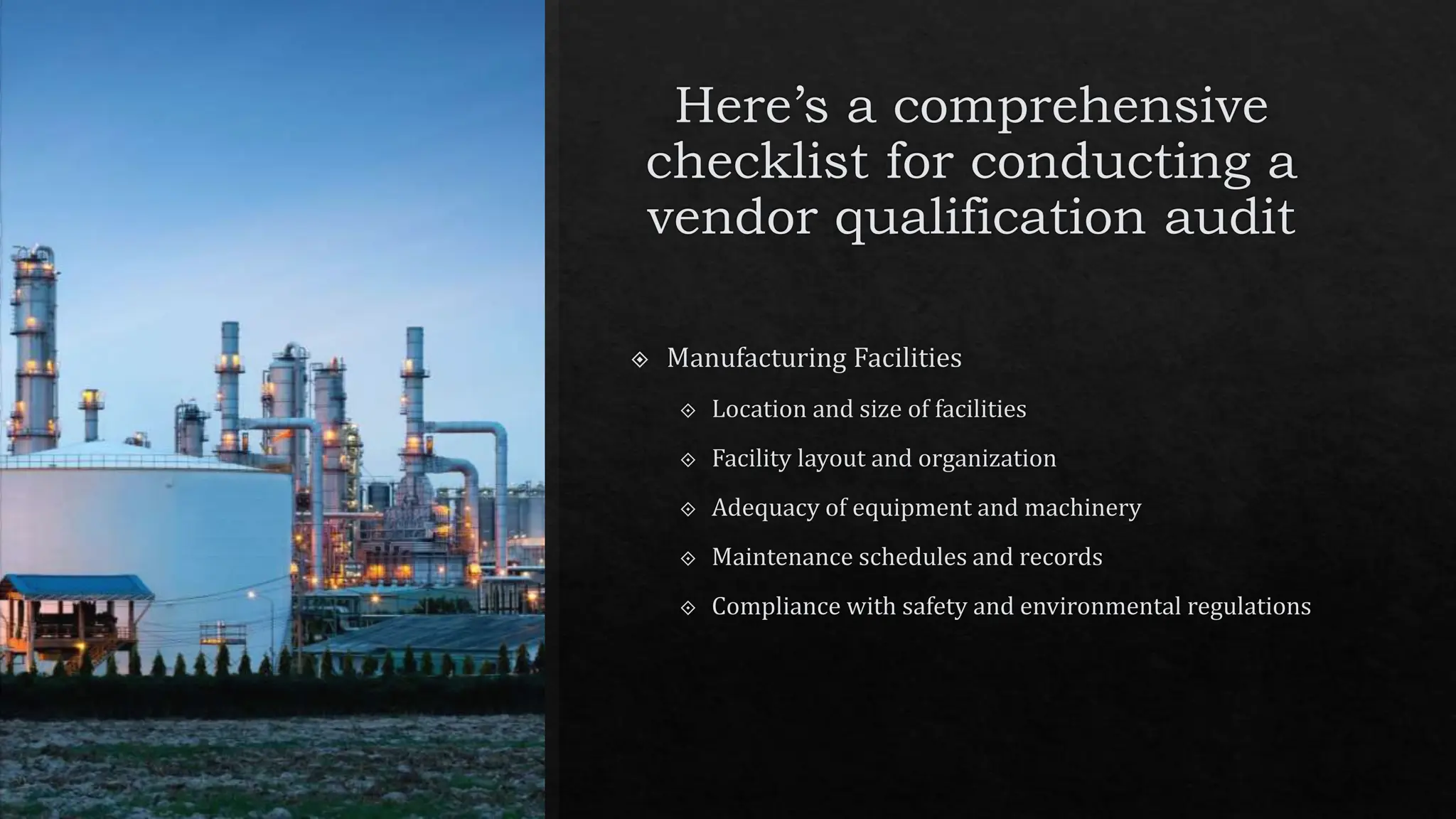 Vendor qualification audit with eAuditor | PPTX
