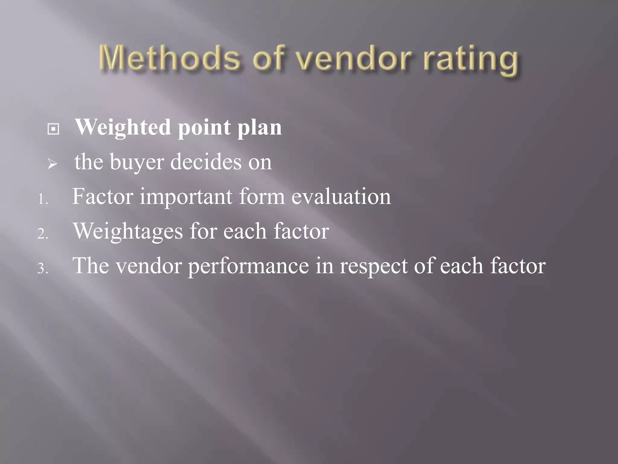 Vendor rating | PPTX