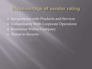 Vendor rating | PPTX