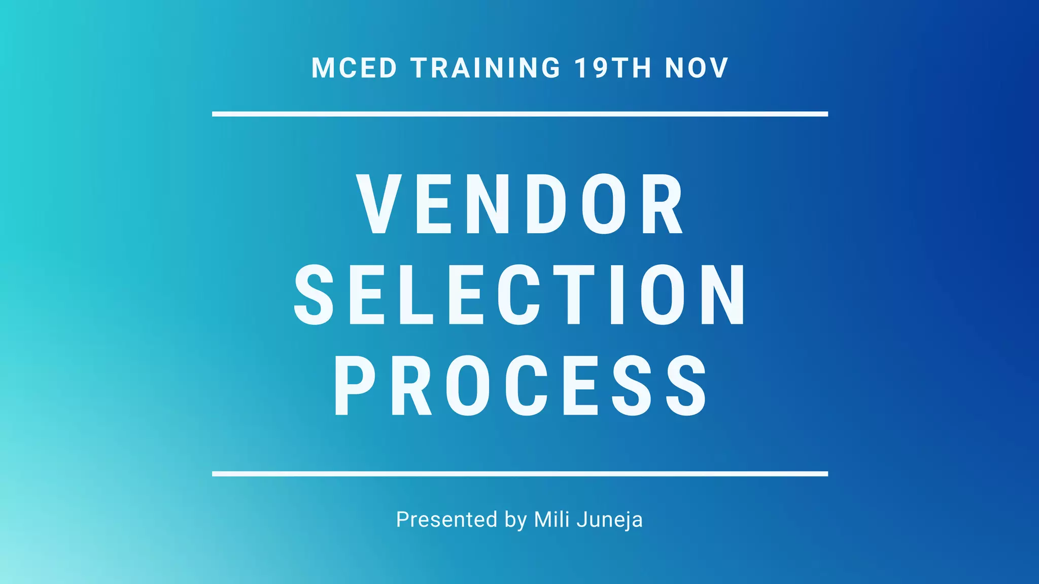 Vendor selection process | PDF