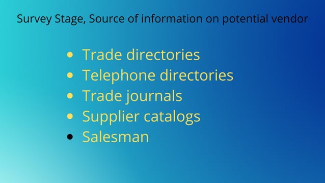 Vendor selection process | PDF