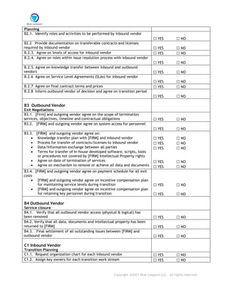 Vendor transition checklist final | PDF | Business | Business and Finance
