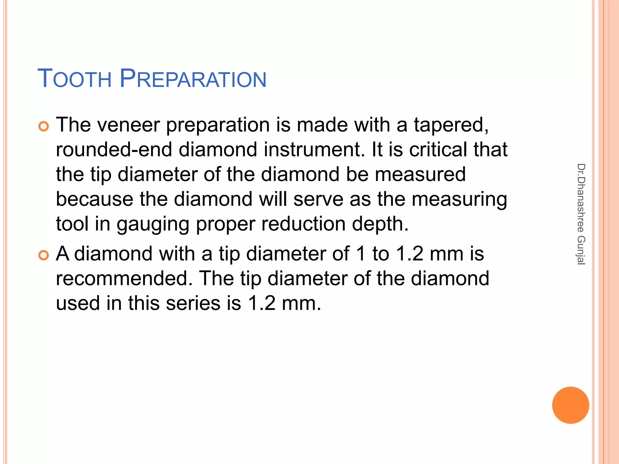 Veneers Dr. Dhanashree Gunjal | PPTX