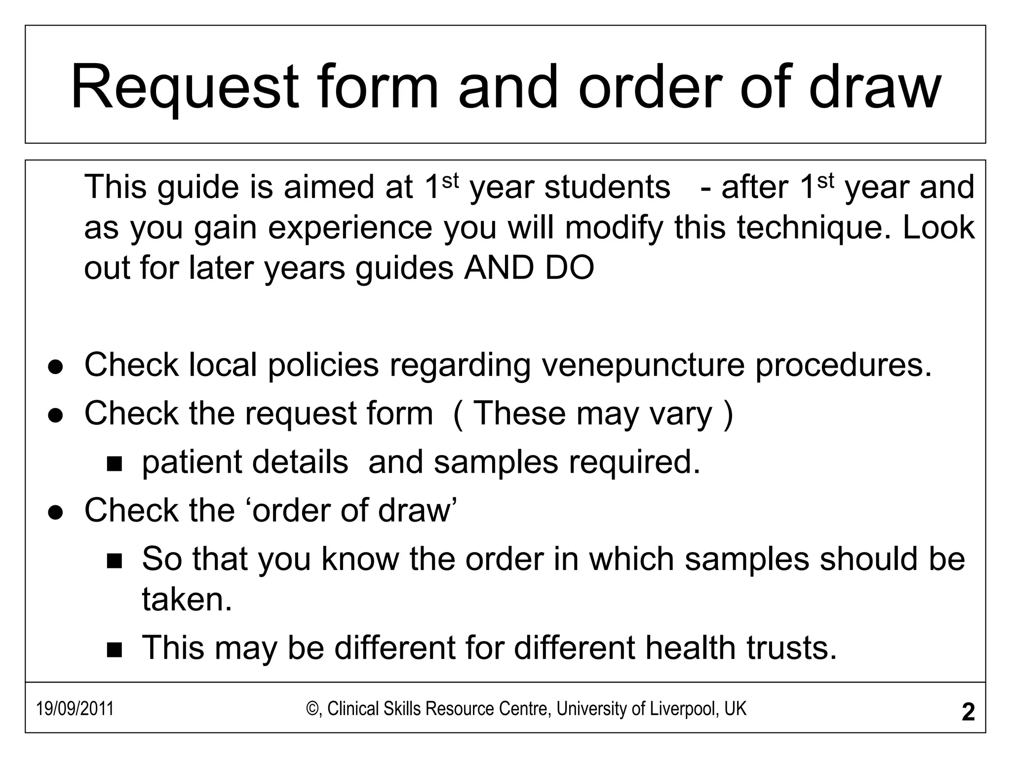 Venepuncture | PDF