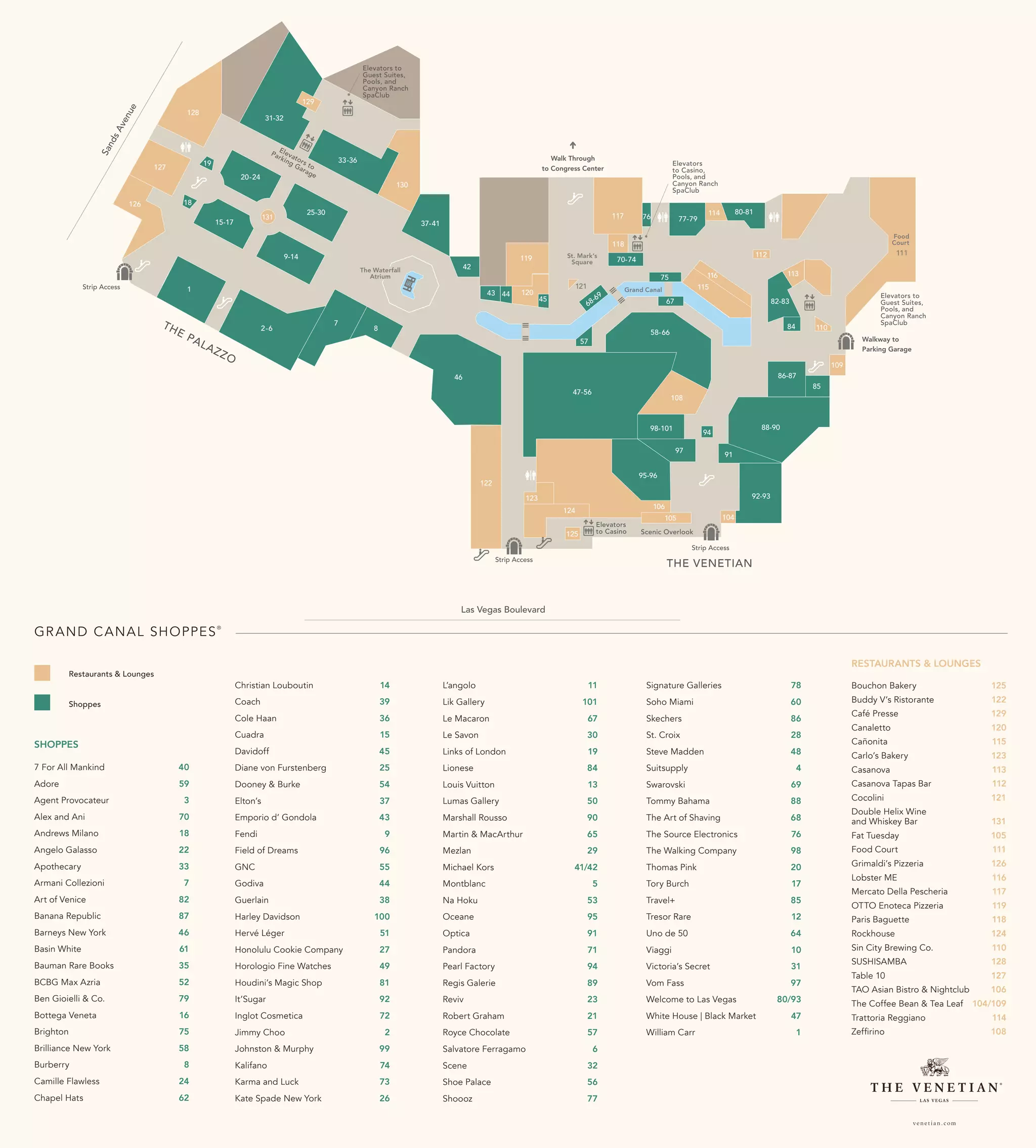 Venetian Map: Delfino Room | PDF