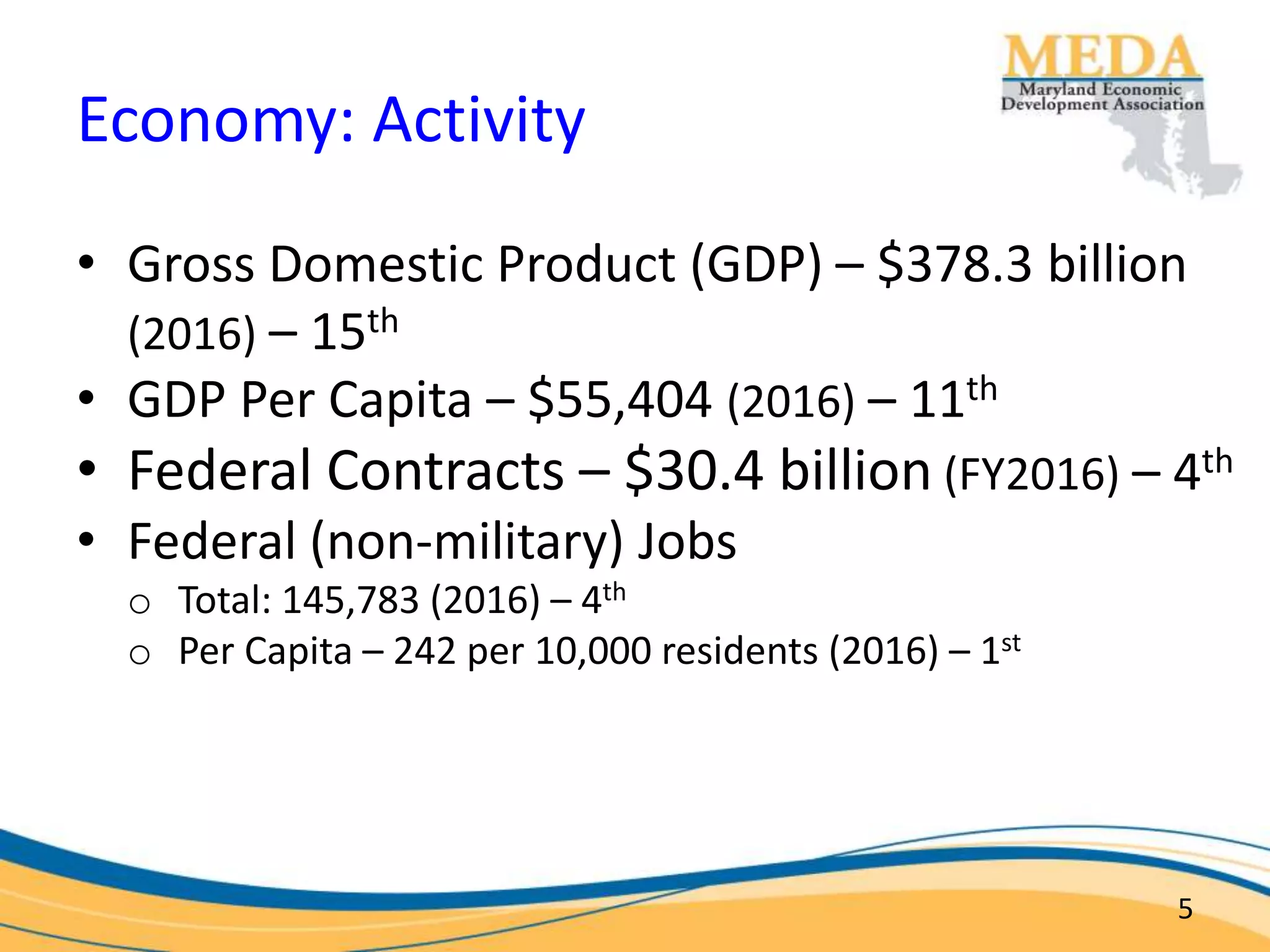 Maryland's Economy & Strategic Assets | PPTX | Industrial Property | Real Estate