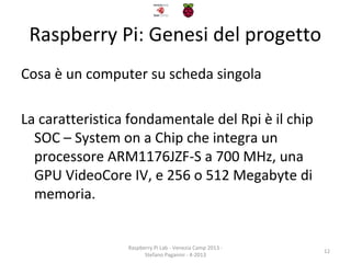 Venezia Camp 2013 Raspberry Pi Lab | PPT