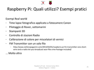 Venezia Camp 2013 Raspberry Pi Lab | PPT