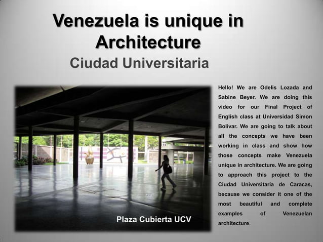 Venezuela is unique in architecture | PPTX