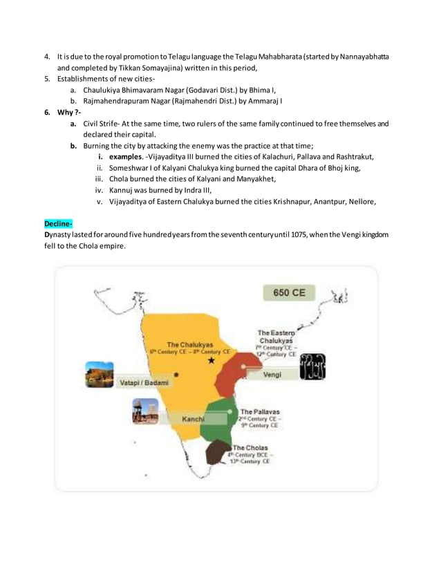 Chalukya of Vengi Dynasty | DOCX | Asia Travel | Travel Locations