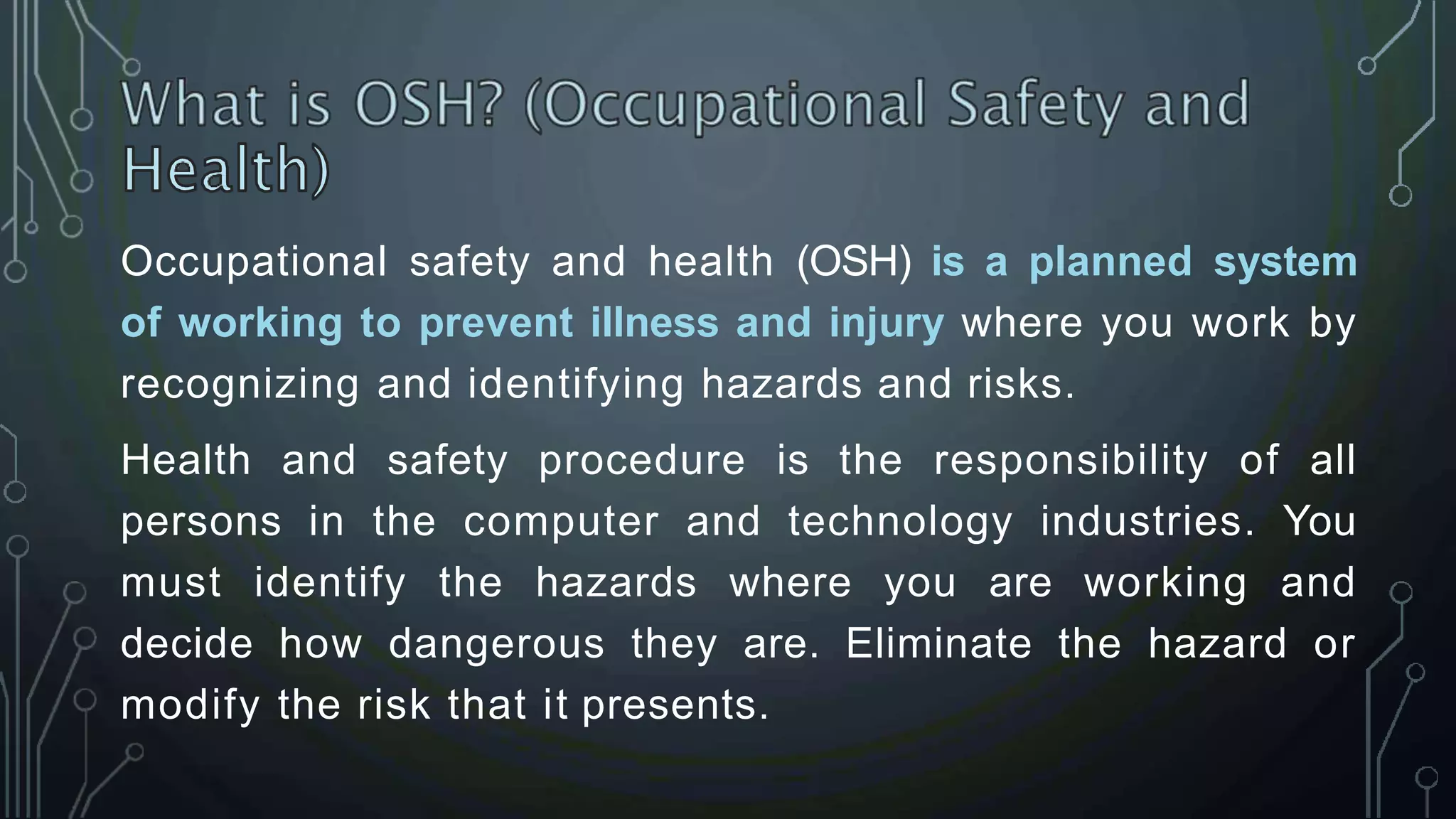 Occupational Health Safety Standards | PPTX