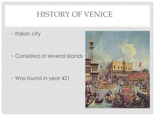 Presentation About Venice | PPTX