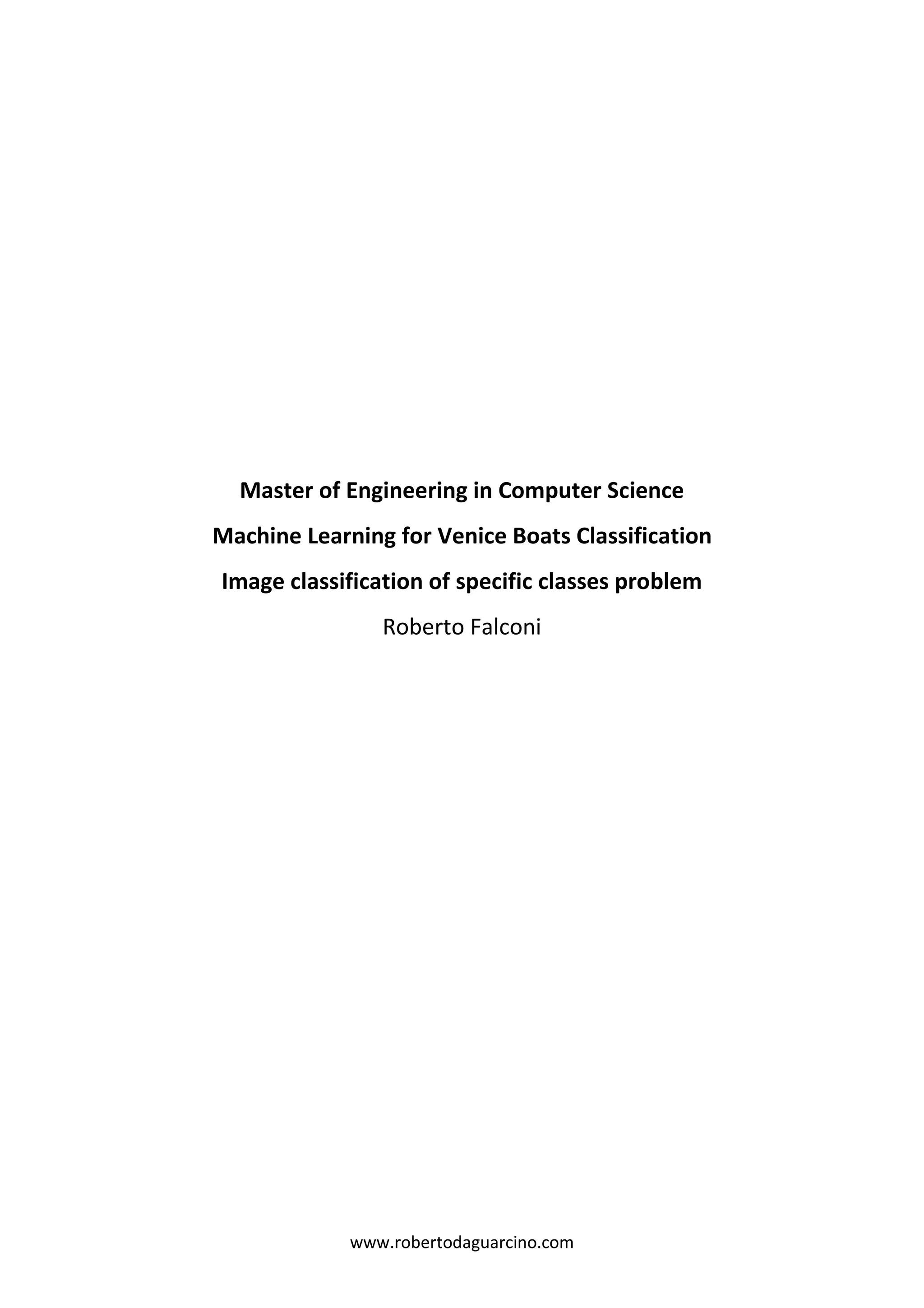 Venice boats classification | PDF