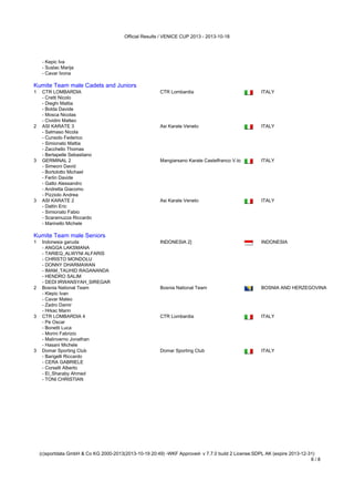 Venice cup 2013_results | PDF
