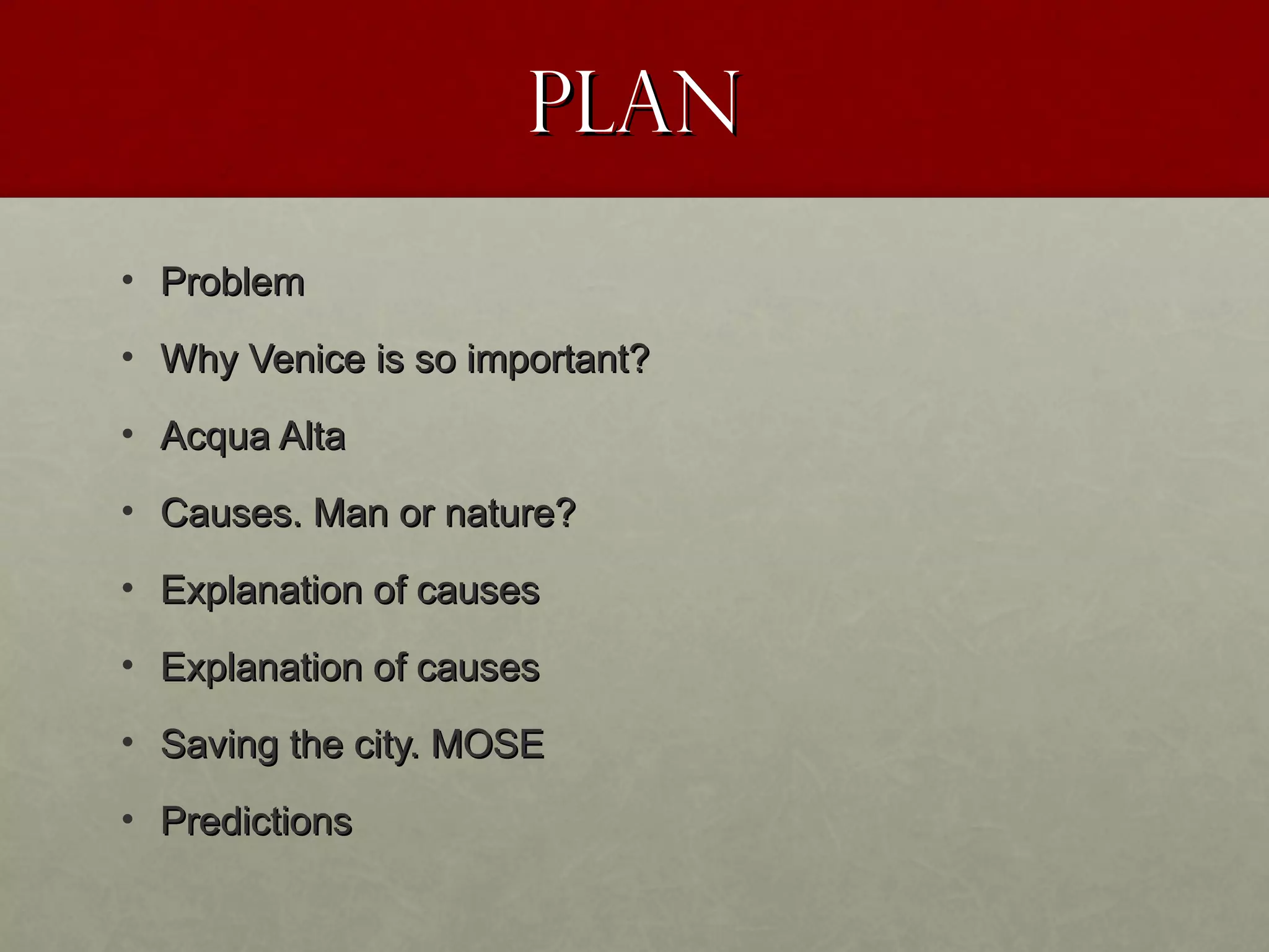 Venice. Problem of drowning | PPT | Geography | Science