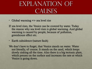 Venice. Problem of drowning | PPT | Geography | Science