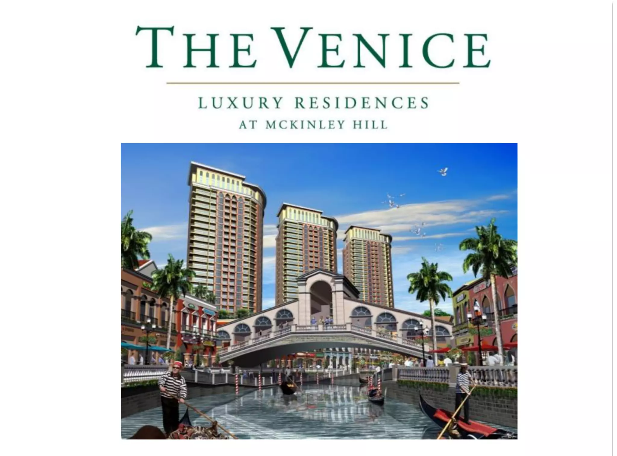 THE VENICE in Mc Kinley Hill Taguig By Megaworld | PDF