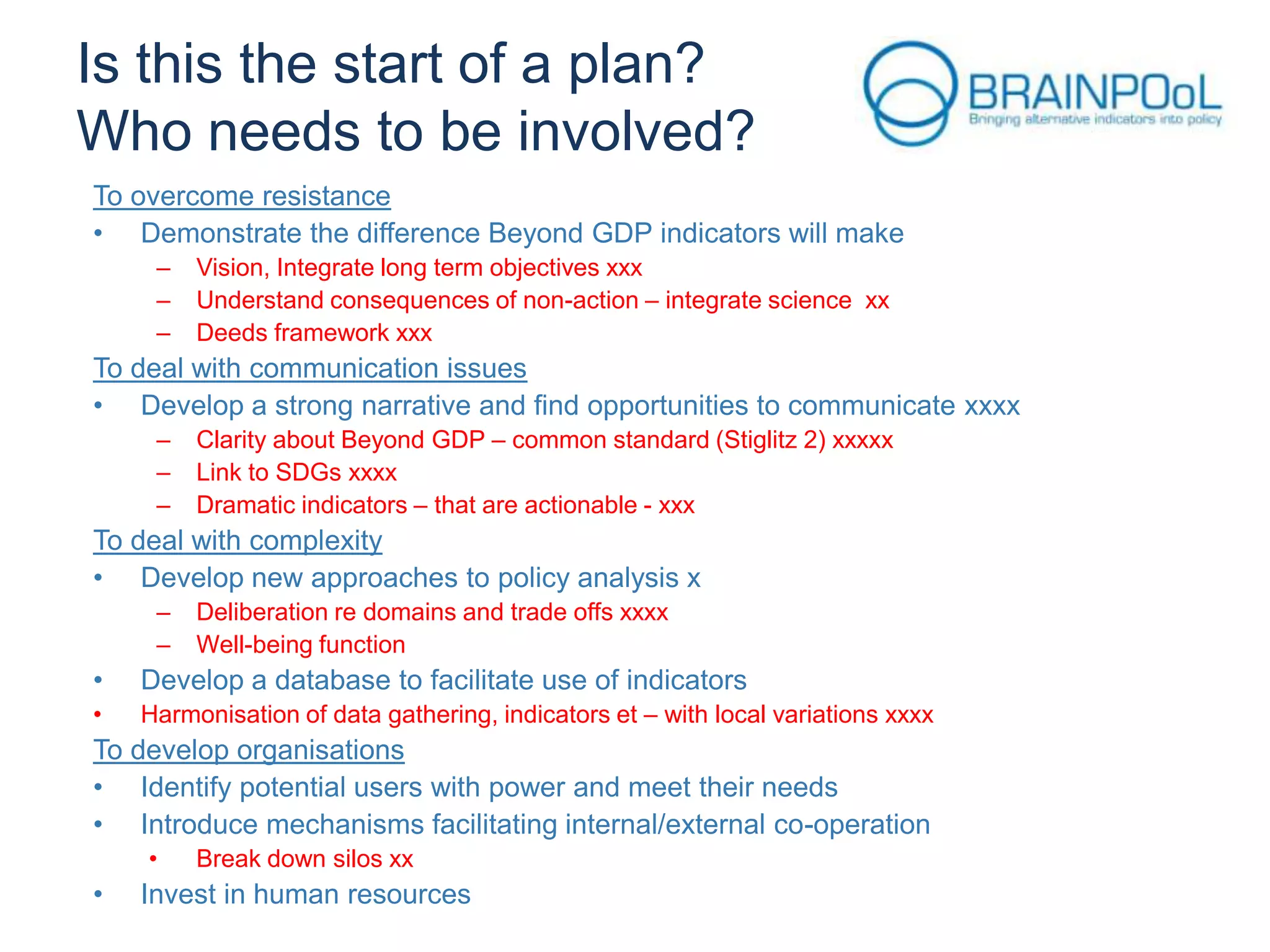How to move Beyond-GDP? An action plan | PPTX