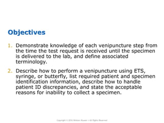veni procedures venipuncture intraarterial intravevenous | PPT