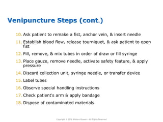 veni procedures venipuncture intraarterial intravevenous | PPT