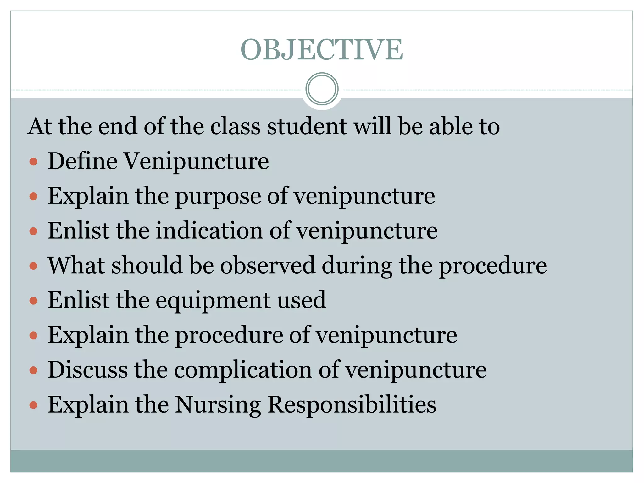 Venipuncture ppt | PPTX