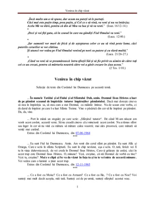 Venirea în chip văzut | PDF