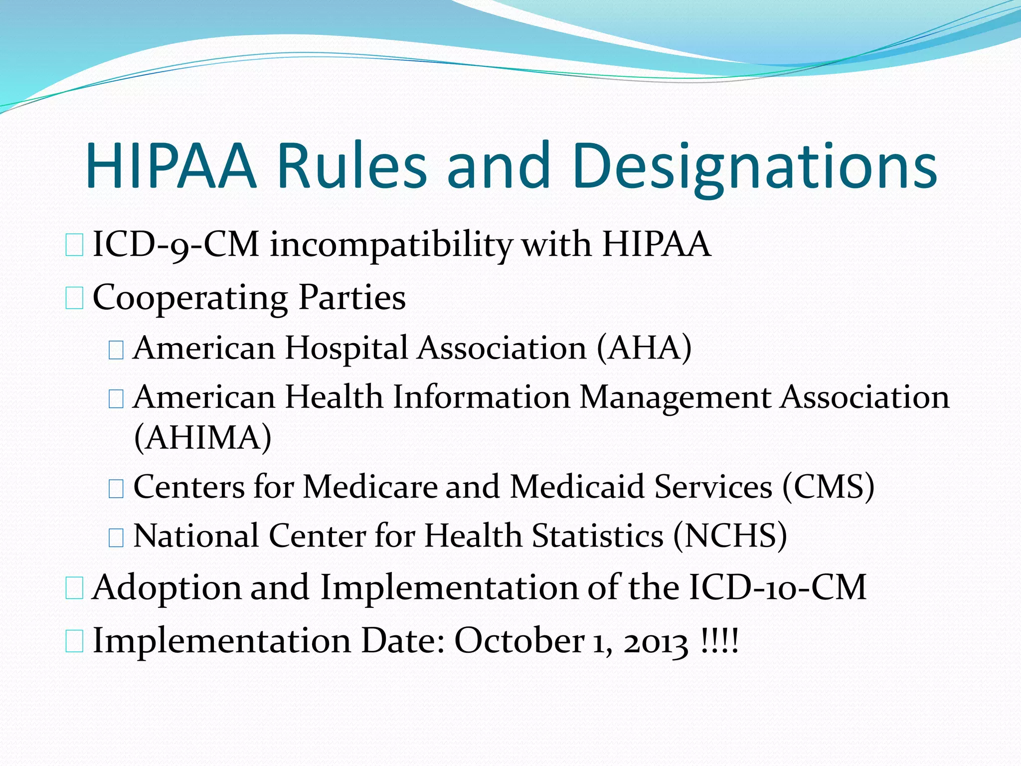 ICD-10-CM - An Introduction | PPTX