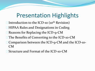 ICD-10-CM - An Introduction | PPTX