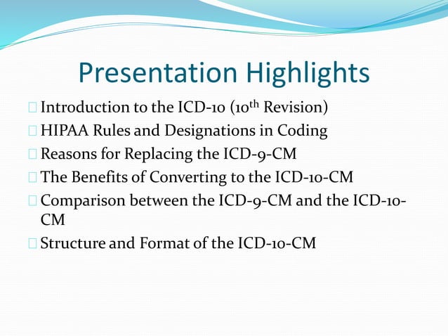 ICD-10-CM - An Introduction | PPTX