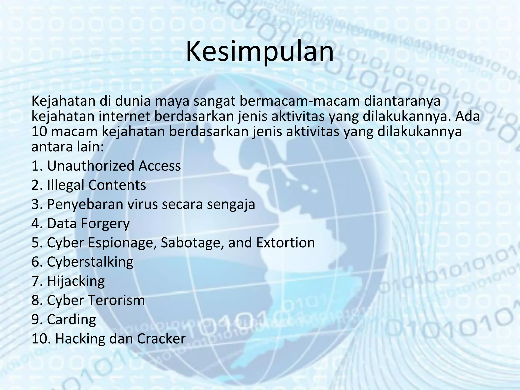 jenis-jenis cybercrime | PPT