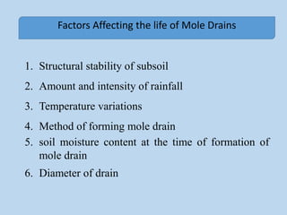 Special Methods of Sub Surface Drainage: Agricultural Draining ...