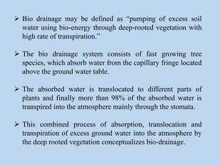 Special Methods of Sub Surface Drainage: Agricultural Draining ...