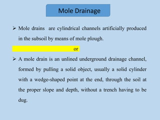 Special Methods of Sub Surface Drainage: Agricultural Draining ...