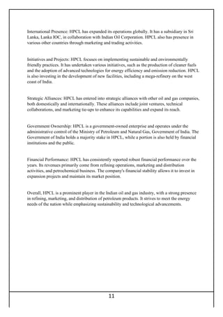 HPCL marketing internship report about Drive track plus program | PDF