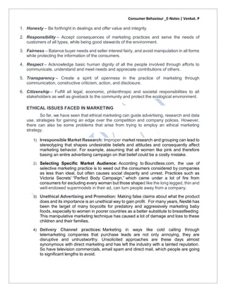 Consumer Behaviour _E-Notes-1 (Introduction,Significance,Ethical ...