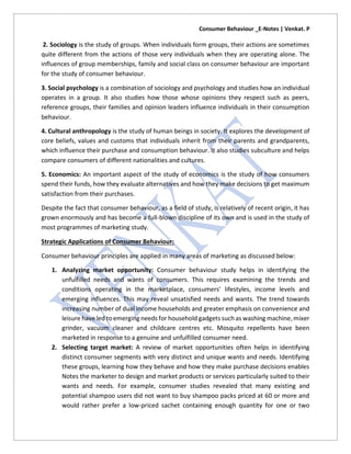 Consumer Behaviour _E-Notes-1 (Introduction,Significance,Ethical ...
