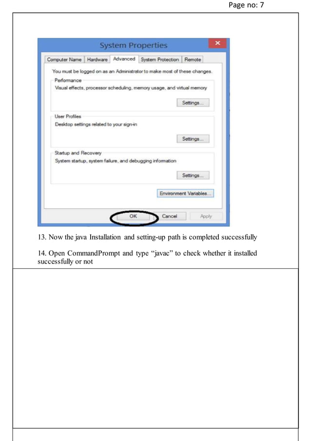 JAVA JDK INSTALLATION PROCEDURE | DOCX