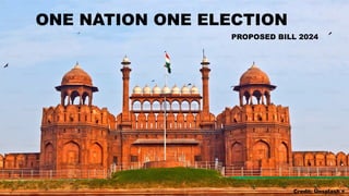 ONE NATION ONE ELECTION (PPT COMPETITION) | PPTX