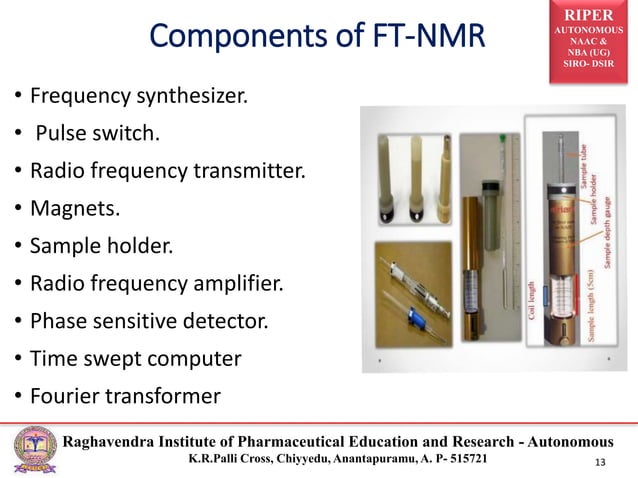 Fourier-Transform Nuclear Magnetic Resonance Instrumentation (FT-NMR). | PPTX