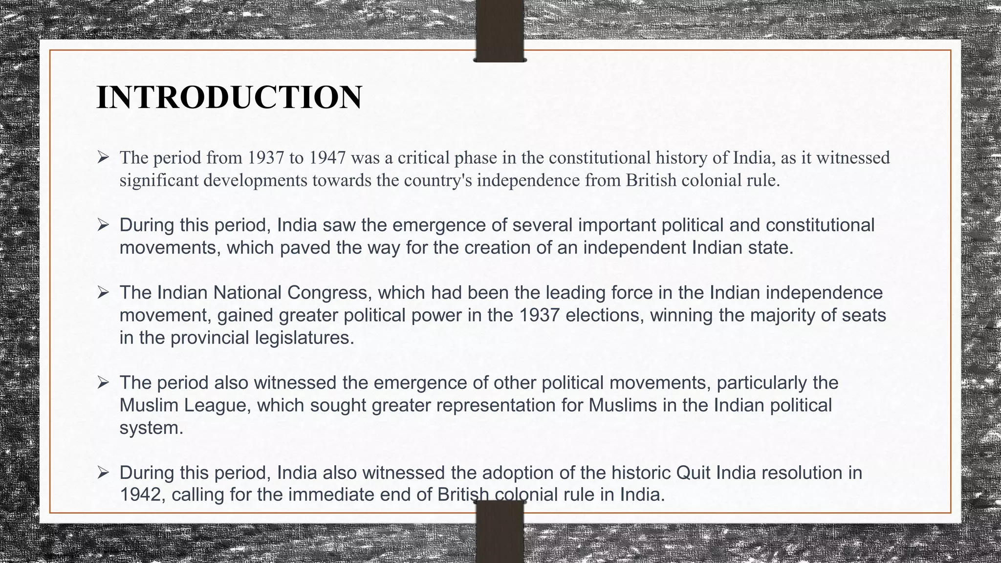 Constitutional development from 1937 - 1947 | PPTX