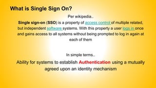 Single Sign On Considerations | PPT