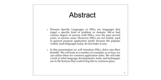 Domain Specific Languages | PDF